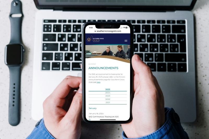 Southern Cross Gold website reflects growth, global reach - IRM Pty Ltd