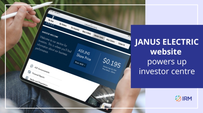 Janus Electric website powers up investor centre - IRM online investor ...